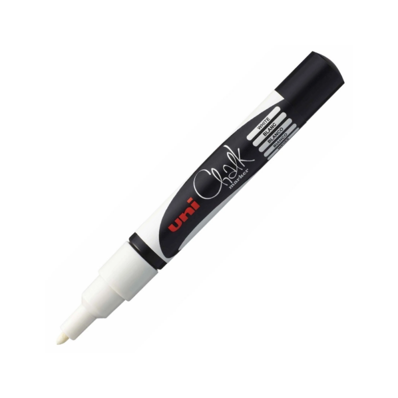 Hvid tynd kridt tusch UNI chalk marker til plantemærker i skifer til have